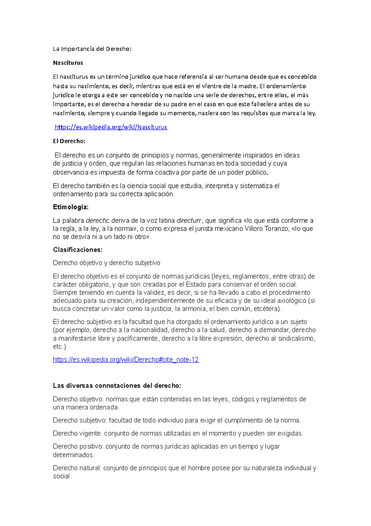 gestion juridica - La Importancia del Derecho: Nasciturus El nasciturus ...