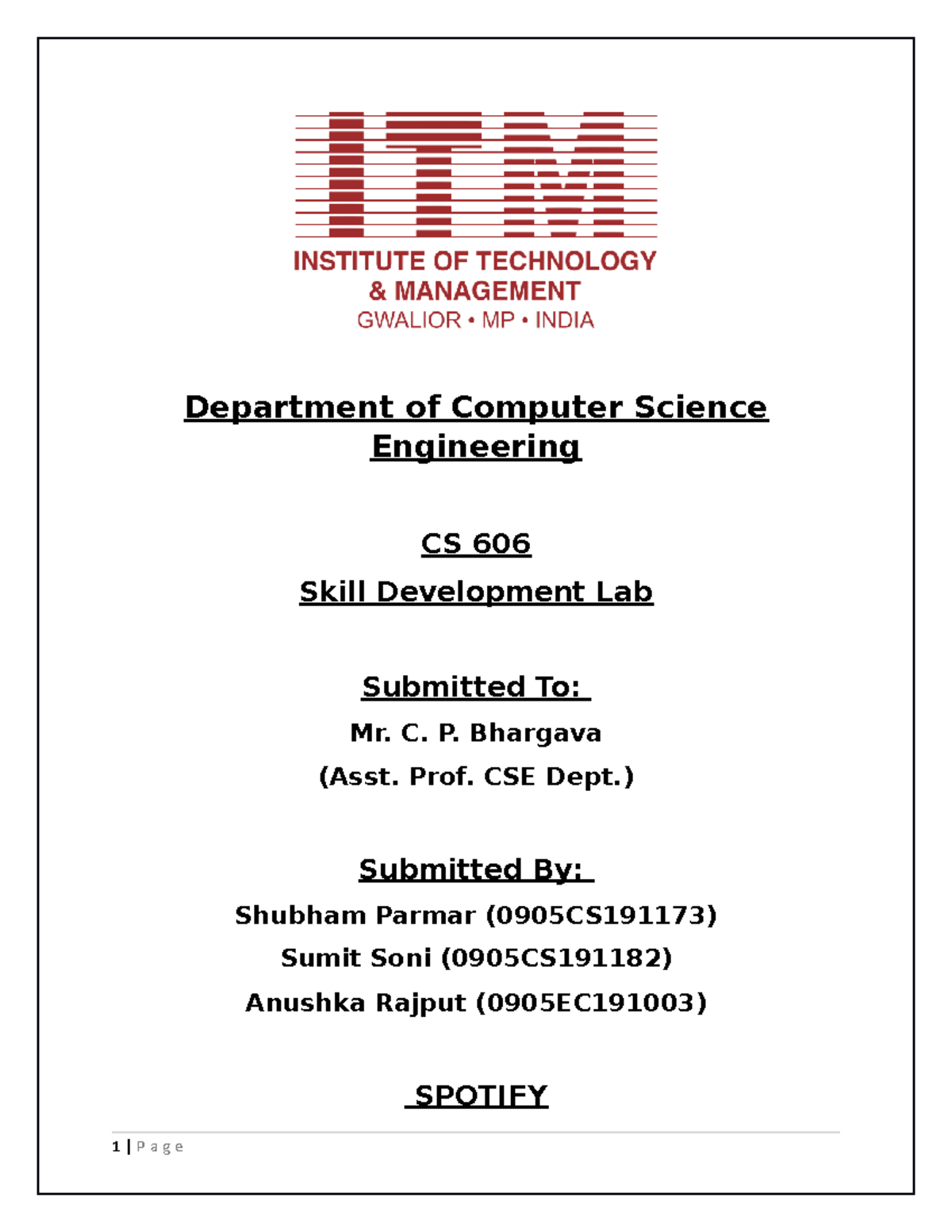 Spotify-research report for Software development - Computer Science ...