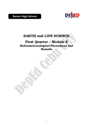 SHS Earth and Life Quarter 1 Module 7 - Earth and Life Science Quarter ...