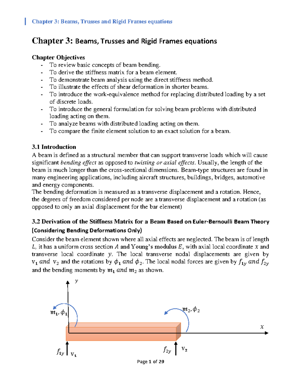 Chapter 3 Beams and Trusses and rigid Frames 083547 - Chapter 3 : Beams, Trusses and Rigid ...
