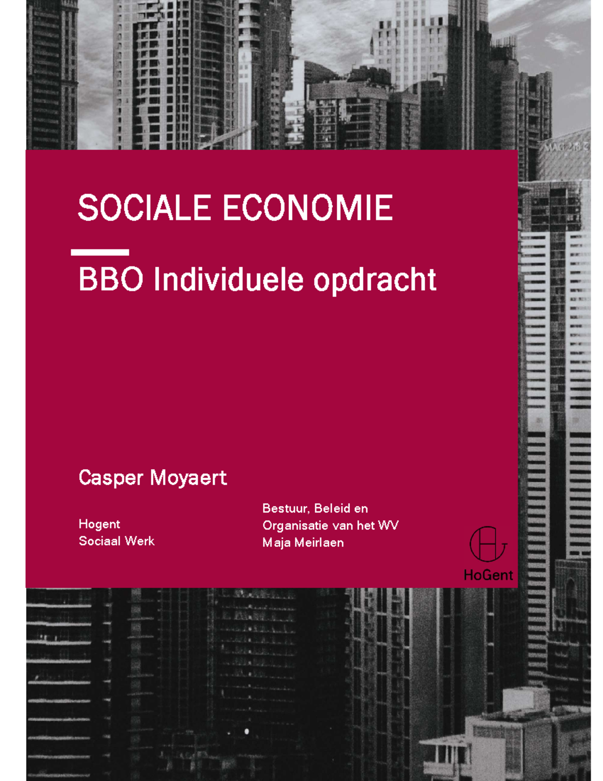 Individuele taak BBO - eindwerk bbo 2de zit - 1 BBO Individuele ...