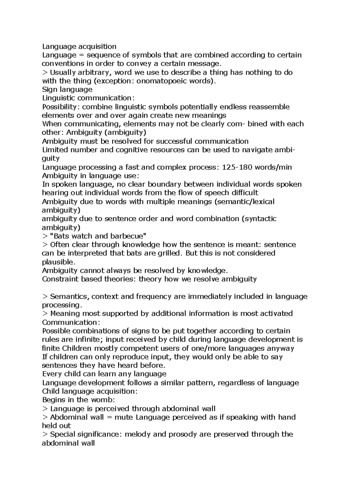 Language acquisition - Introduction To Cognitive Psychology - Language ...