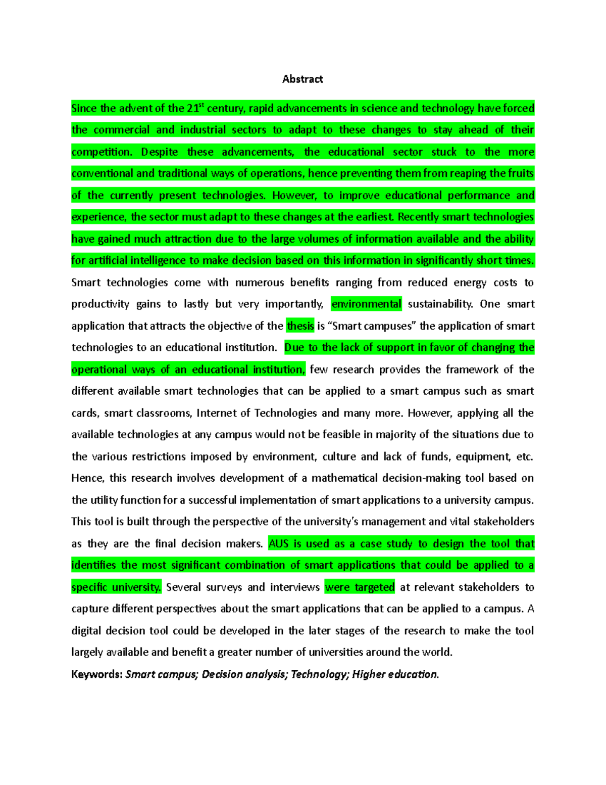 Thesis By Chapter Breakdown - Abstract Since the advent of the 21st ...