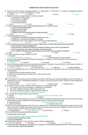 CDI 1 (MT Module-1) - Fundamentals of Investigation - Fundamentals of Investigation and ...