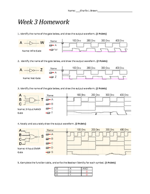 W1 Lab - Detailed description of lab - Name: Charlie J. Brown ...