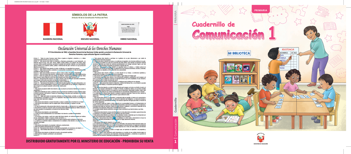 Cuadernillo De Comunicación 1 Primer Grado De Primaria 11 Primaria