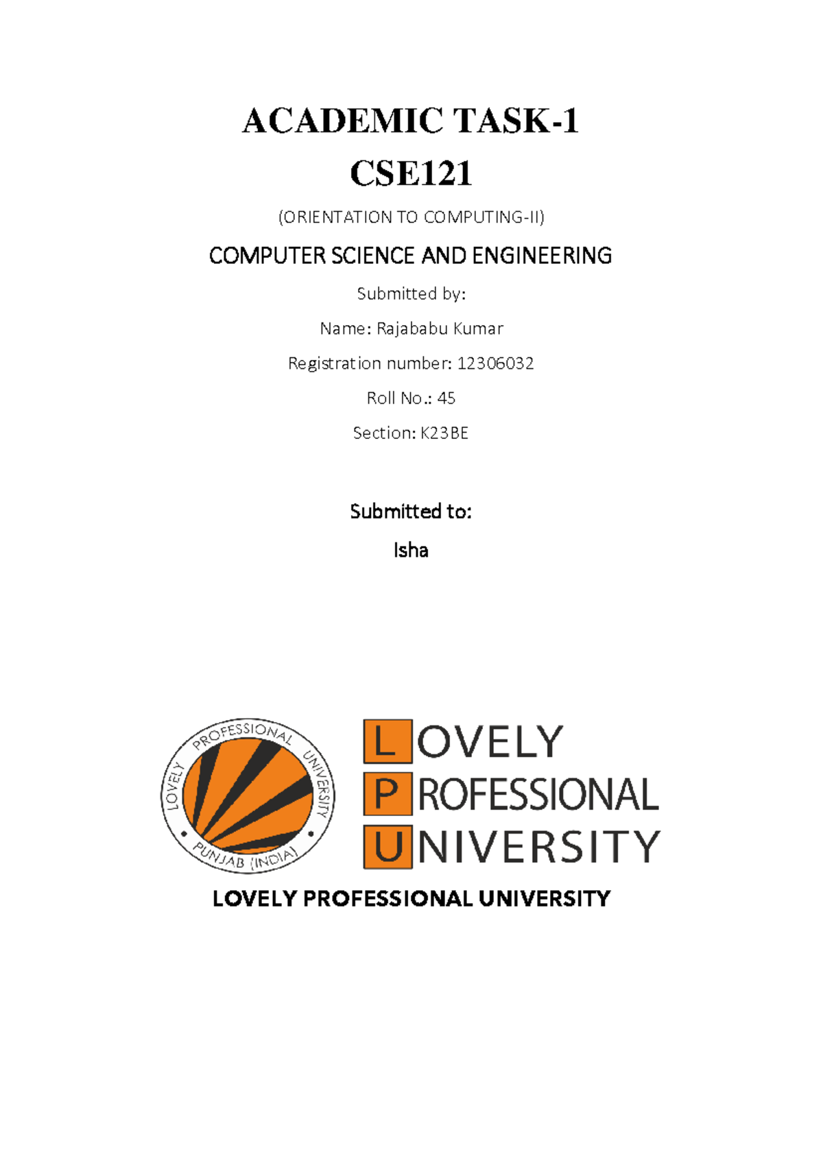 Cseportfolio Academic Task 1 Cse Orientation To Computing Ii Computer Science And