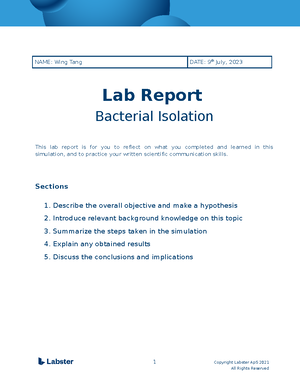 Wing Tang Lab Report Sensory Transduction - NAME: Wing Tang DATE: 04/20 ...