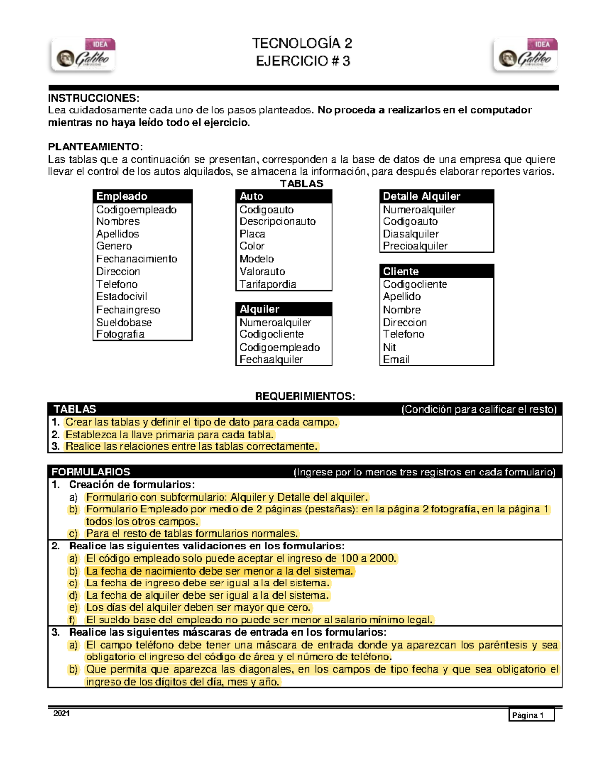 Tecnologia 2 Práctica del ejercicia semanal - TECNOLOGÍA 2 EJERCICIO ...