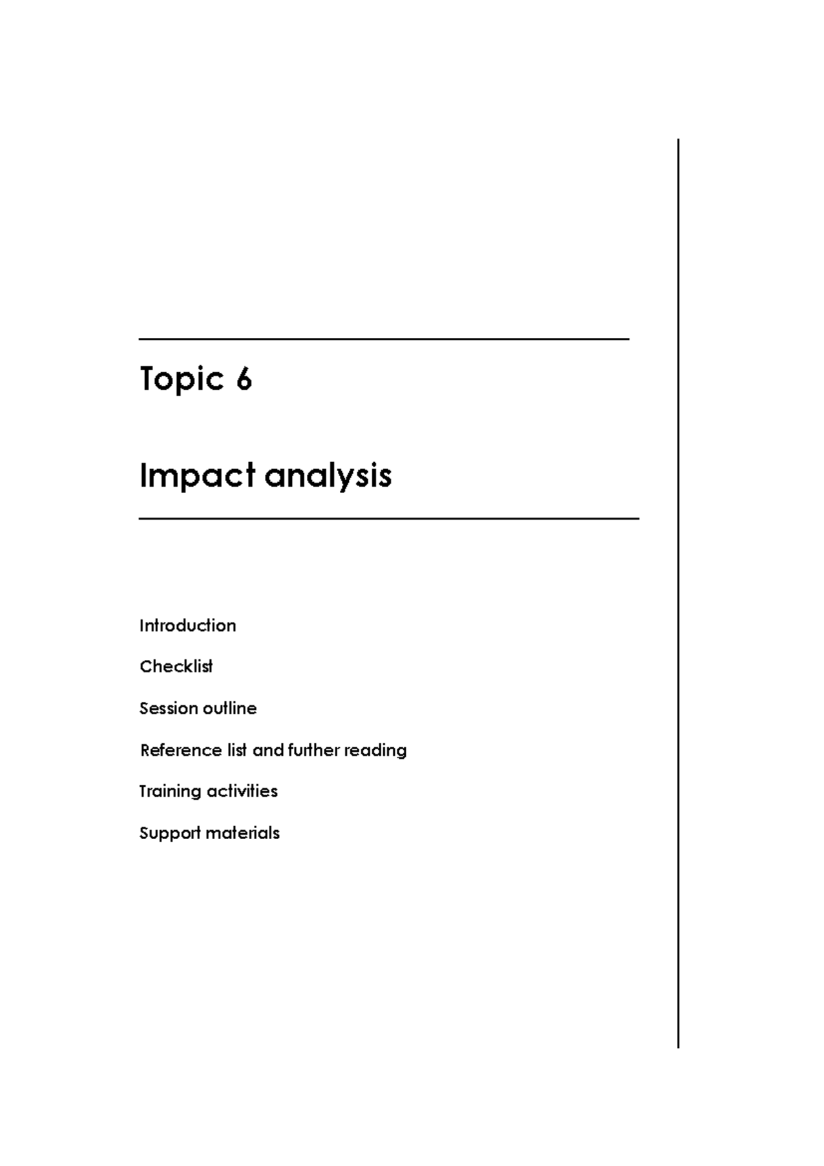 ESIA UNIT - 2 Impact Prediction Assessment - Introduction Checklist Session outline Reference ...