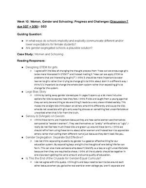 Week 7 - Reading Responses for week 7 - Week 7: Immigration & K-12 ...