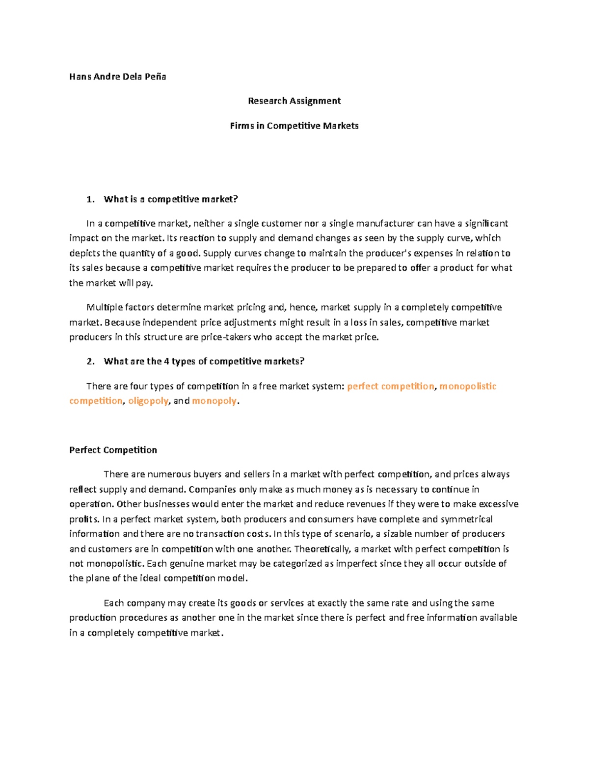 Research Assignment - economics - Hans Andre Dela Peña Research ...