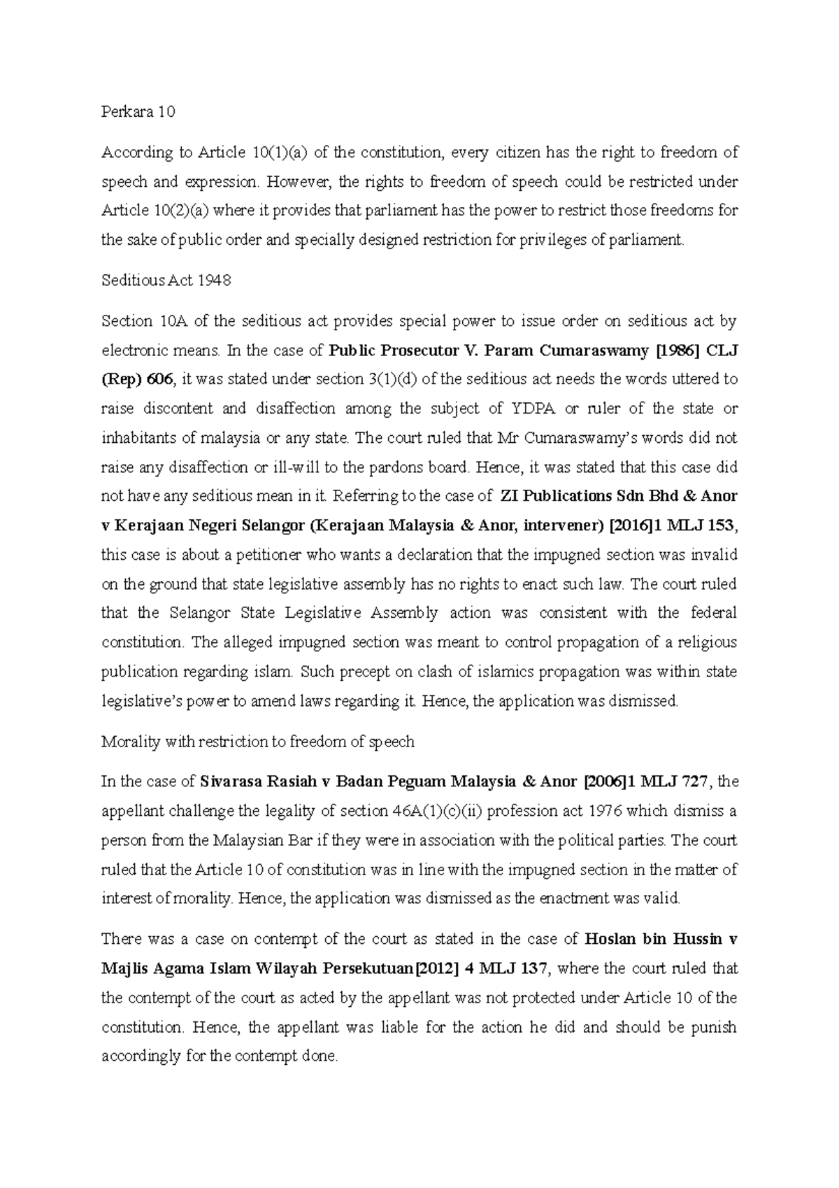 Article 10 Format - Perkara 10 According to Article 10(1)(a) of the ...