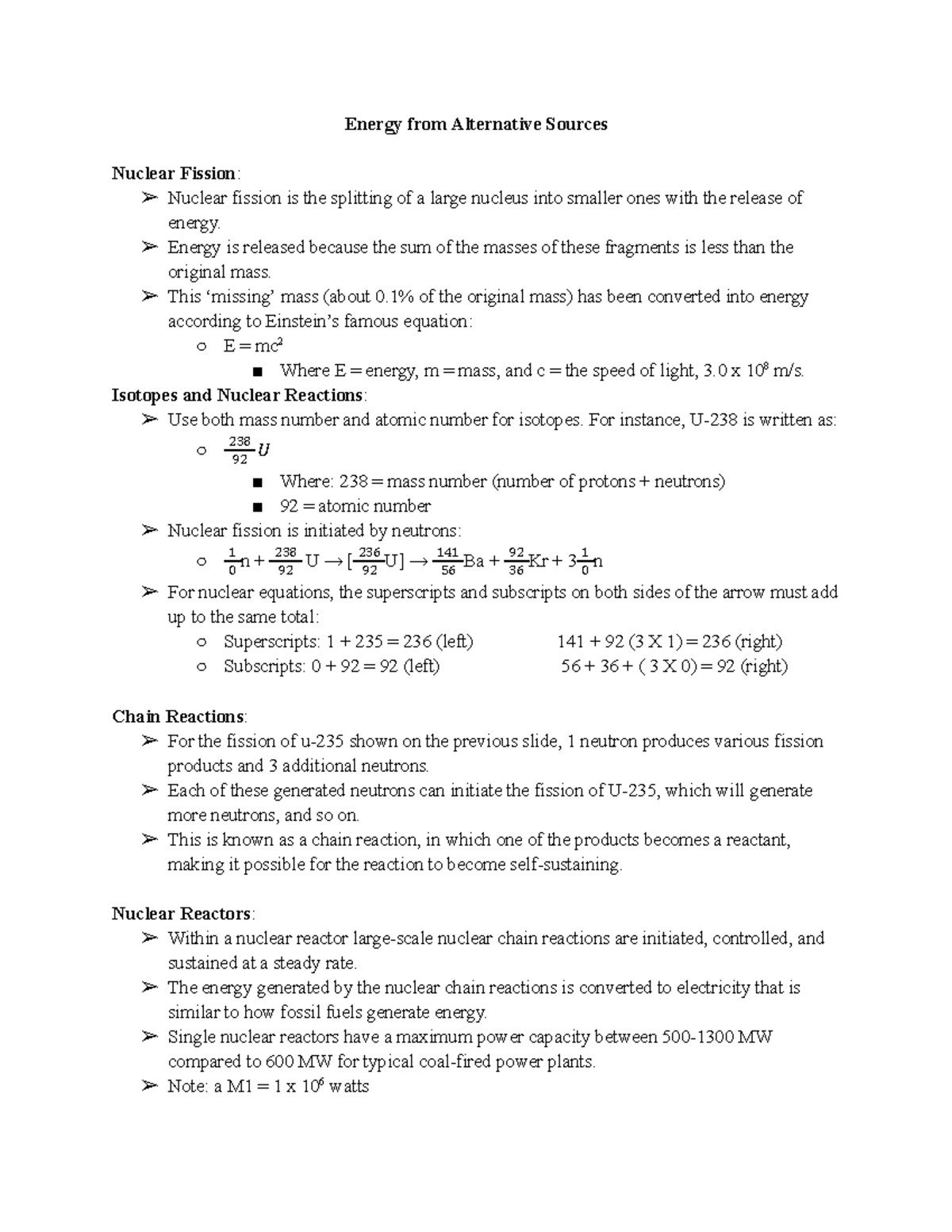 Lecture Energy from Alternative Sources - Energy from Alternative ...