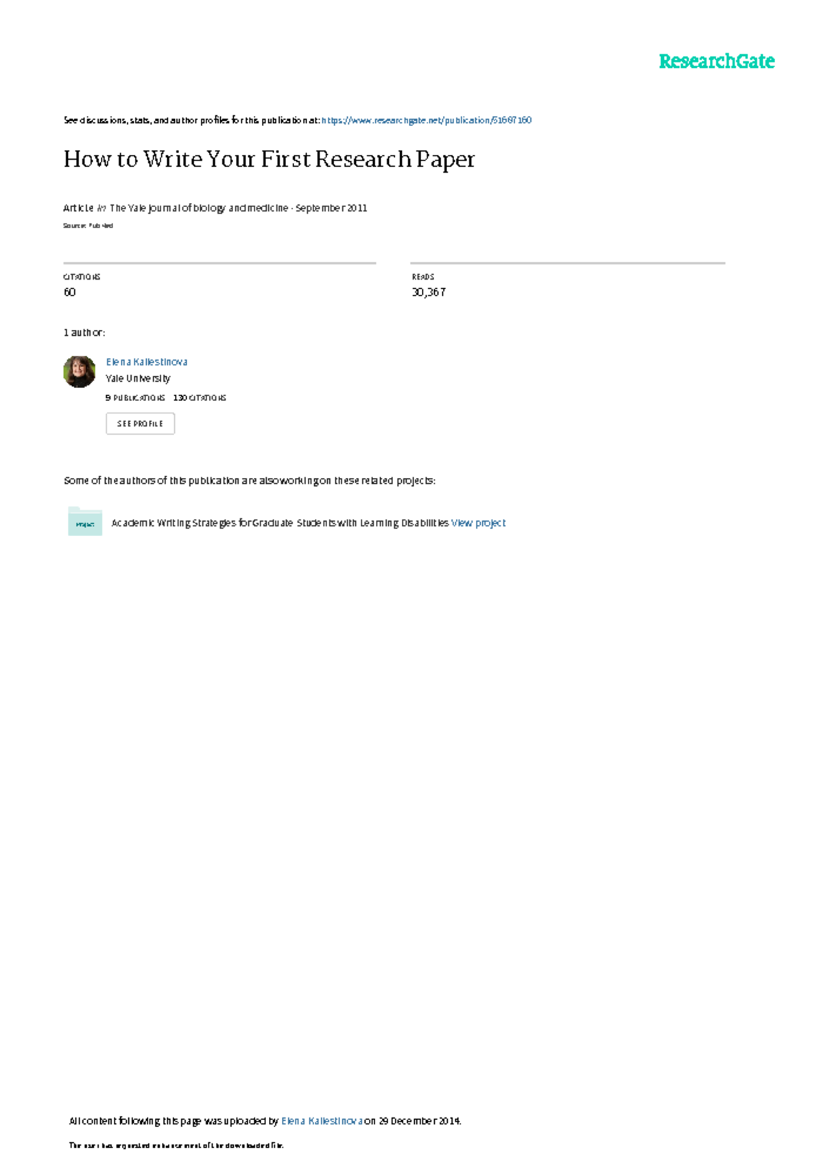 How to Write Your First Research Paper - See discussions, stats, and ...