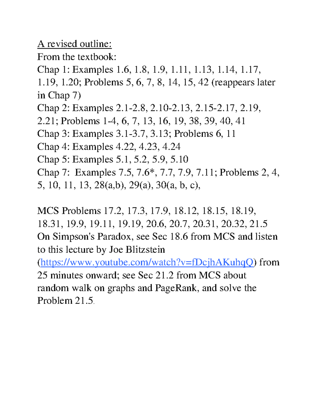 A revised outline stat - notes - A revised outline: From the textbook ...