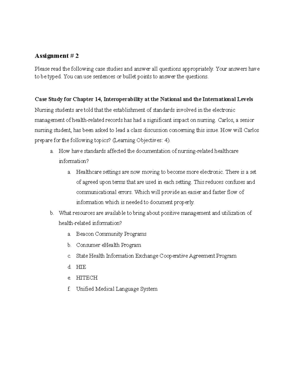 Assignment #2 - homework - Assignment # 2 Please read the following ...