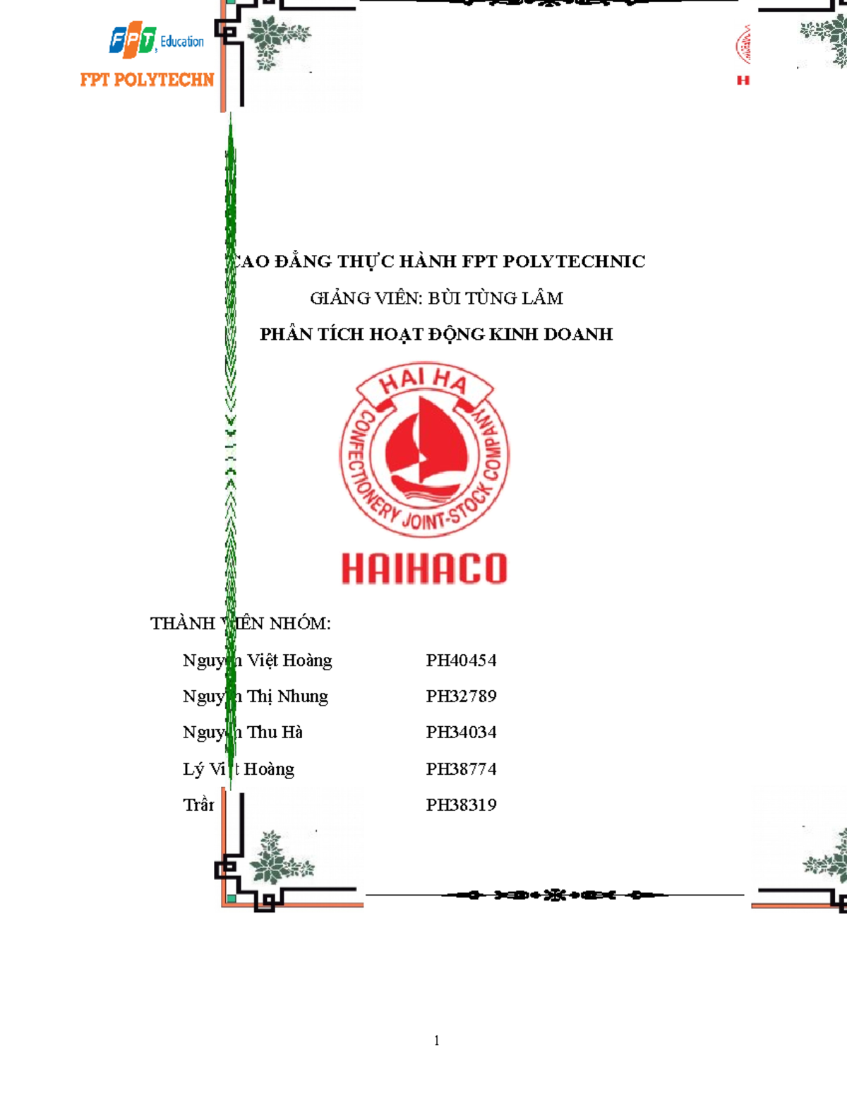 ASM BUS-Nhóm 2 (1) - khhf - CAO ĐẲNG THỰC HÀNH FPT POLYTECHNIC GIẢNG ...