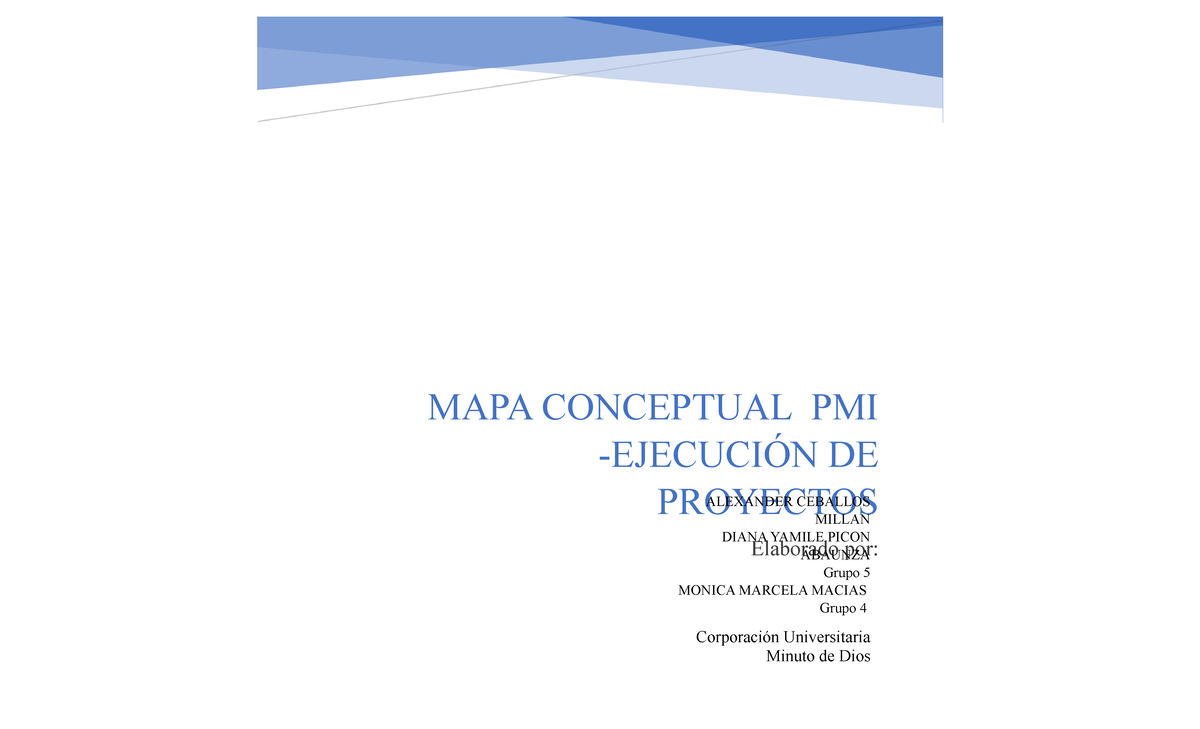 MAPA Conceptual Ejecuciön - MAPA CONCEPTUAL PMI -EJECUCIÓN DE PROYECTOS ...