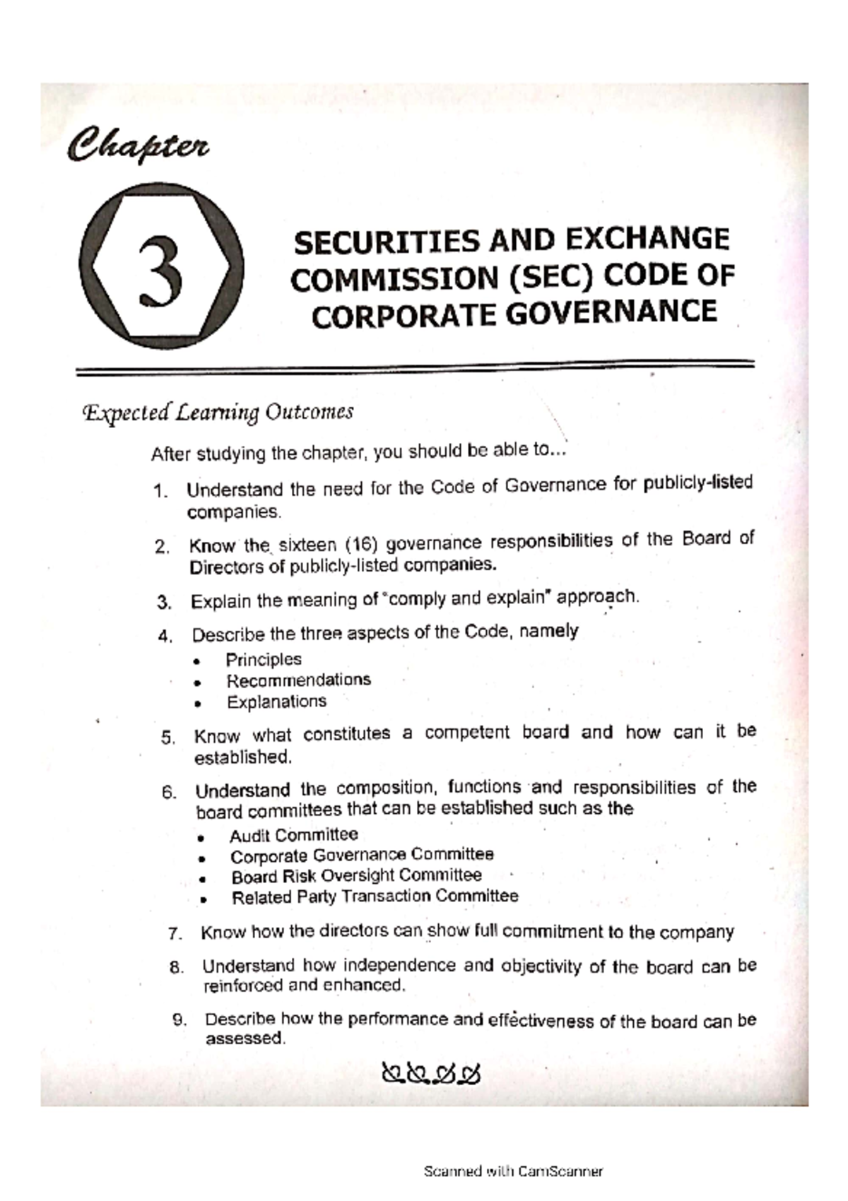 Chapter 3 - Corporate Governance, Business Ethics, Risk Management - Bachelor of Science in ...