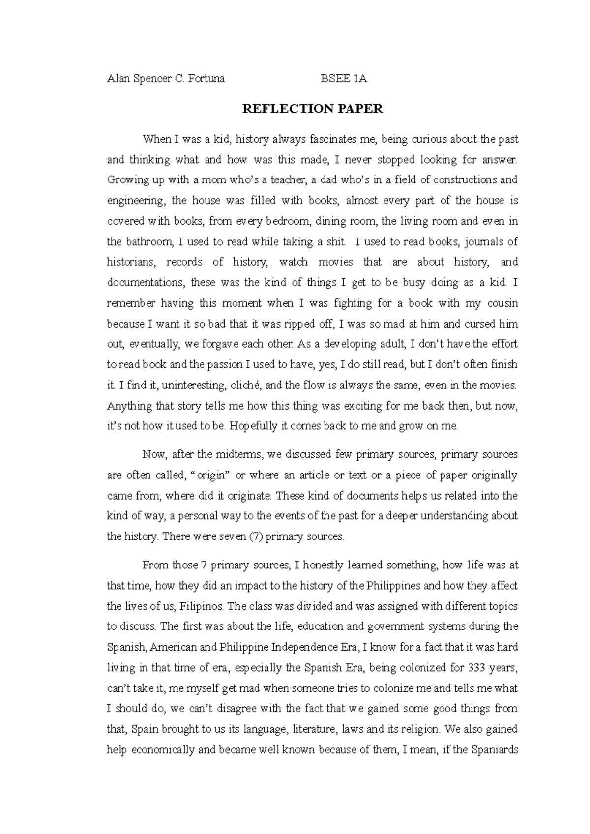 Reflection-Fortuna - An article - Alan Spencer C. Fortuna BSEE 1A ...
