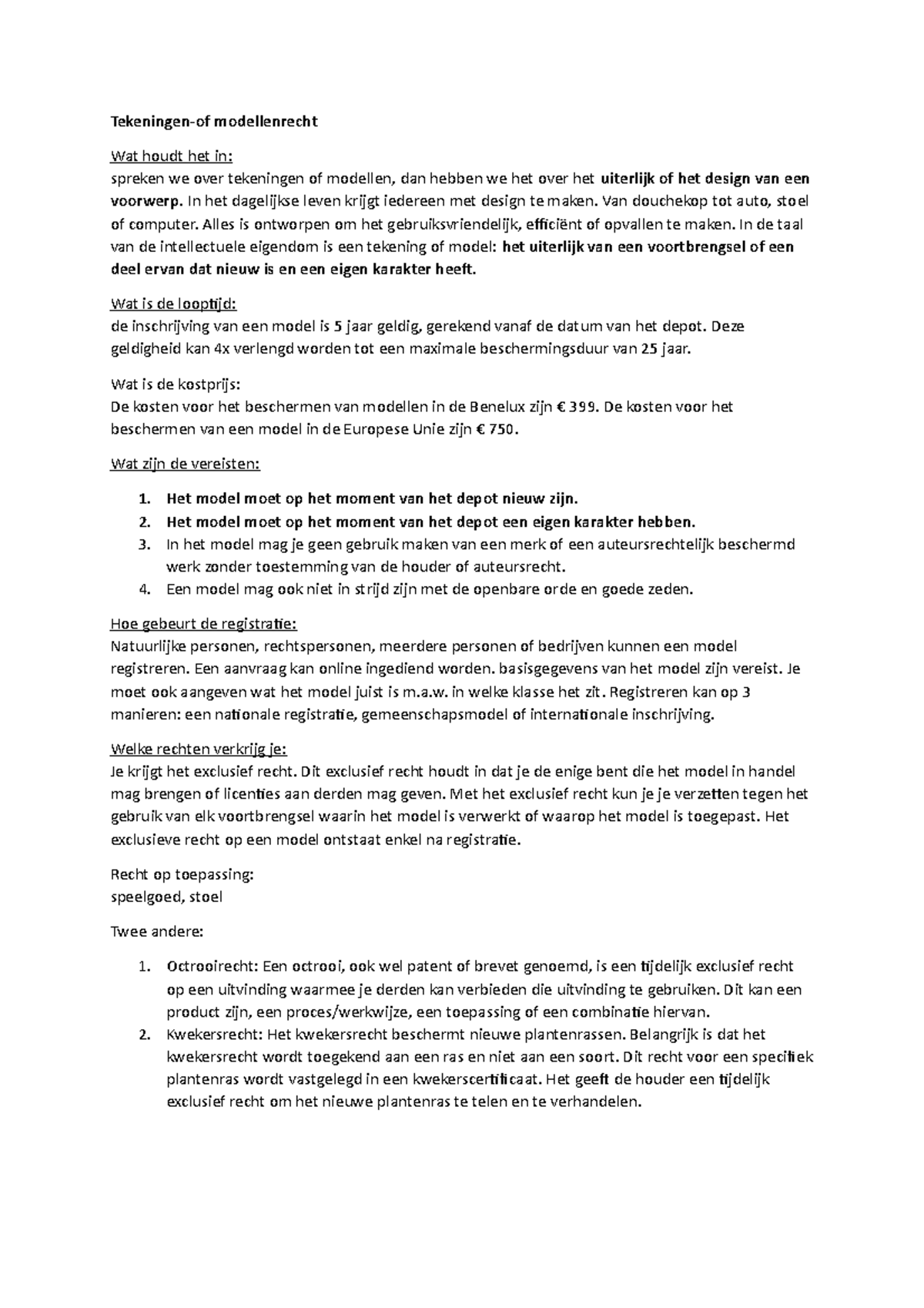 Intellecte eigendom - Overzicht van de verschillende rechten - IHBT ...