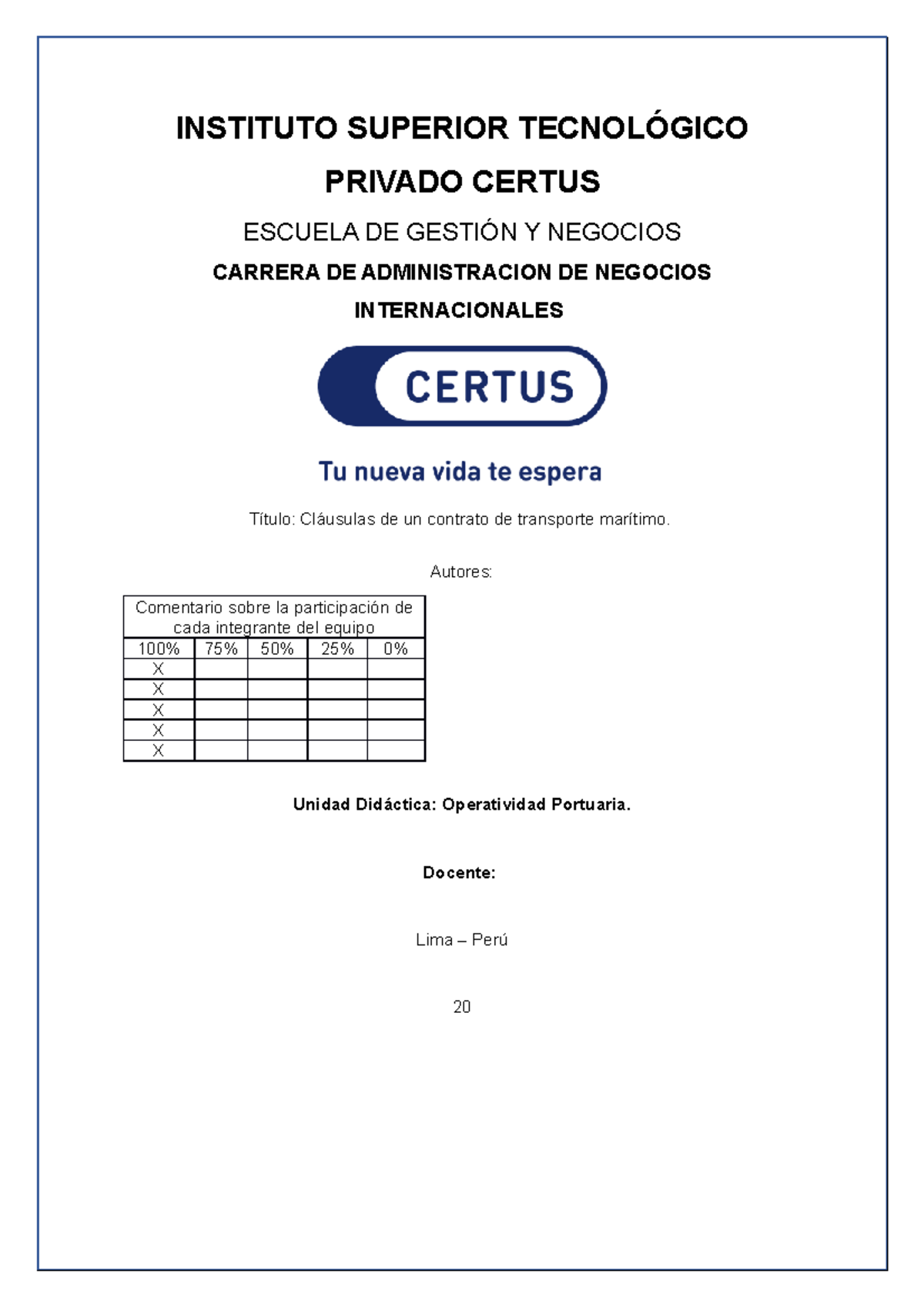 Grupo 5- Evidencia completo - INSTITUTO SUPERIOR TECNOLÓGICO PRIVADO CERTUS ESCUELA DE GESTIÓN Y ...