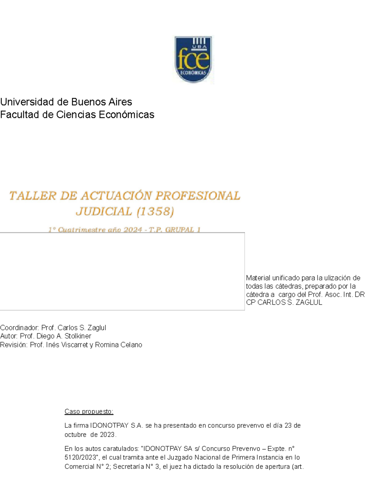 Consignas TPG N° 1 - Consigna - Universidad de Buenos Aires Facultad de ...