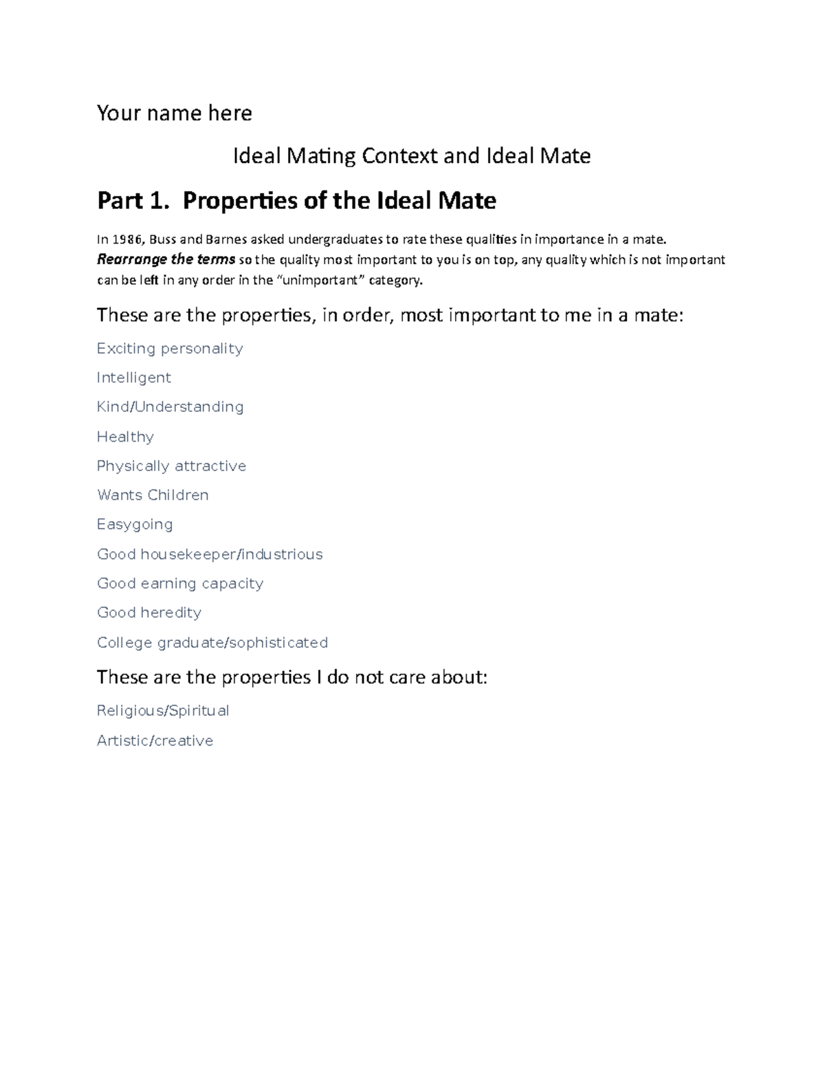 Ideal Mating Morgan miller - Your name here Ideal Mating Context and ...