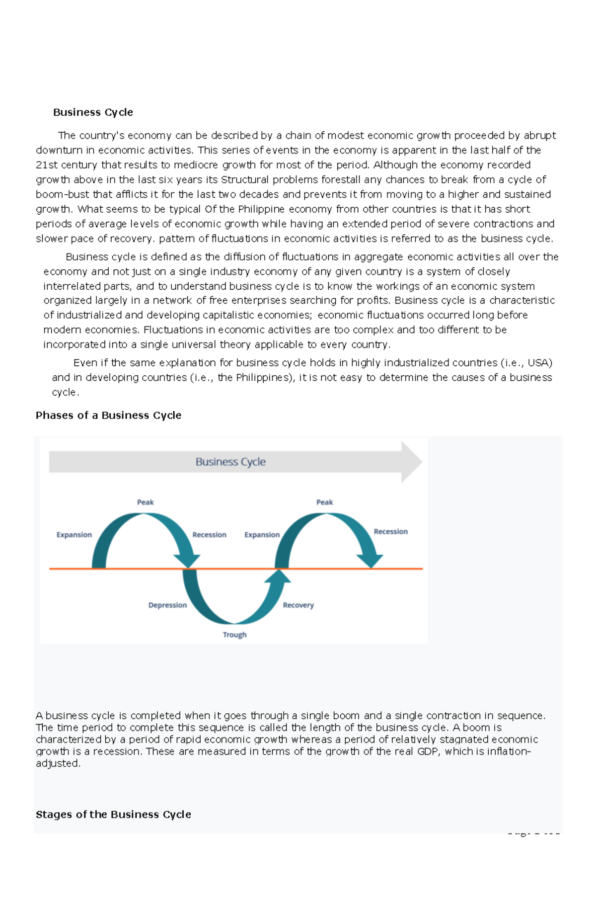 Business cycle - for second year students - Page 1 of 5 Business Cycle ...