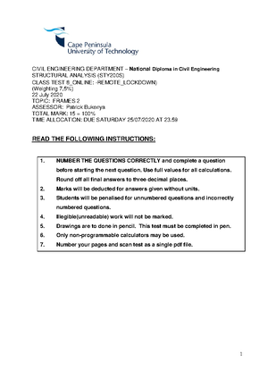 Tutorial Combined stresses - STRUCTURAL ANALYSIS STY200S: Tutorial 4, Combined stresses Question ...