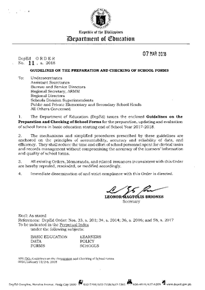 DO s2019 021 - deped order - Studocu