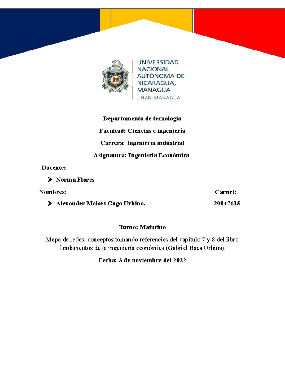 Alexander Gago cap 7 y 8 - Recinto Universitario ̈Rubén Darío ̈ ...