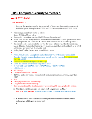Tutorial Authentication&Passwords 3010 - 2024 SC3010 Computer Security ...
