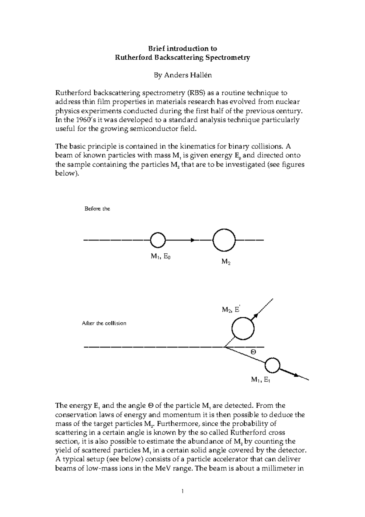 Labpek RBS Principios de Rutherford backscattering spectrometry (RBS ...