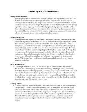 Media Response 1 - Media Response In “Prologue”, both Amy and the ...