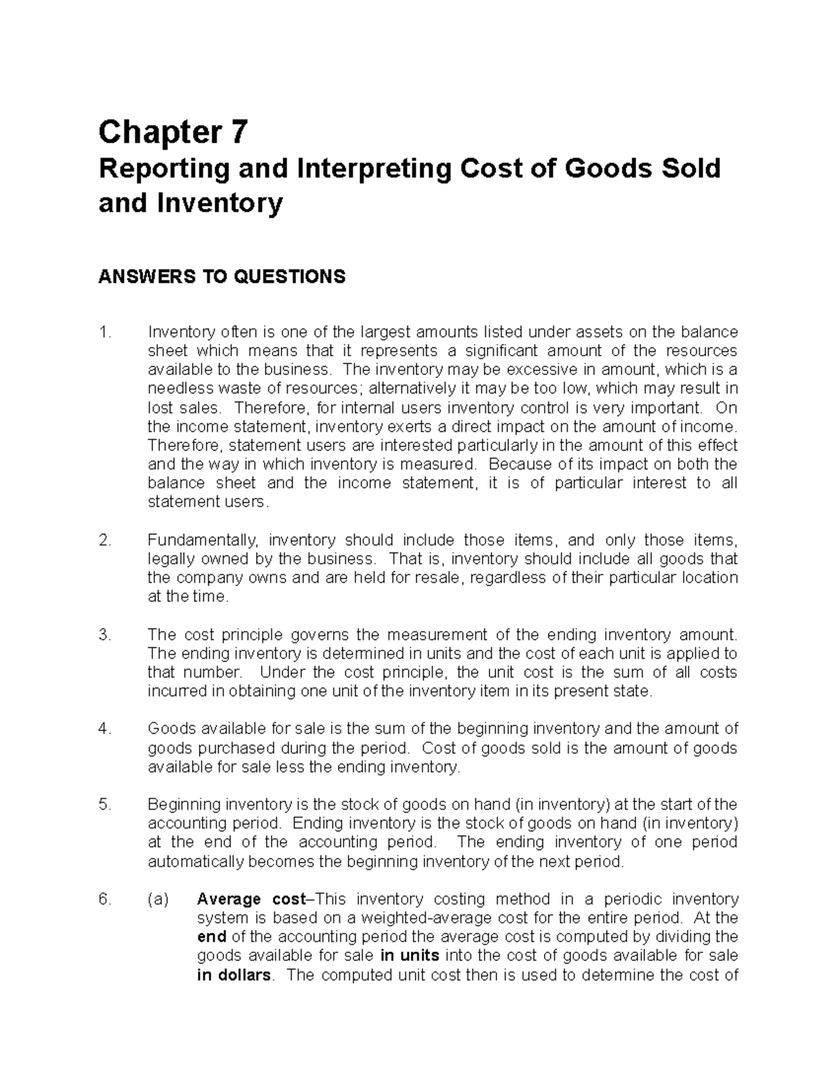 Ch7 End-of-Chapter Answer Keys - Chapter 7 Reporting and Interpreting ...