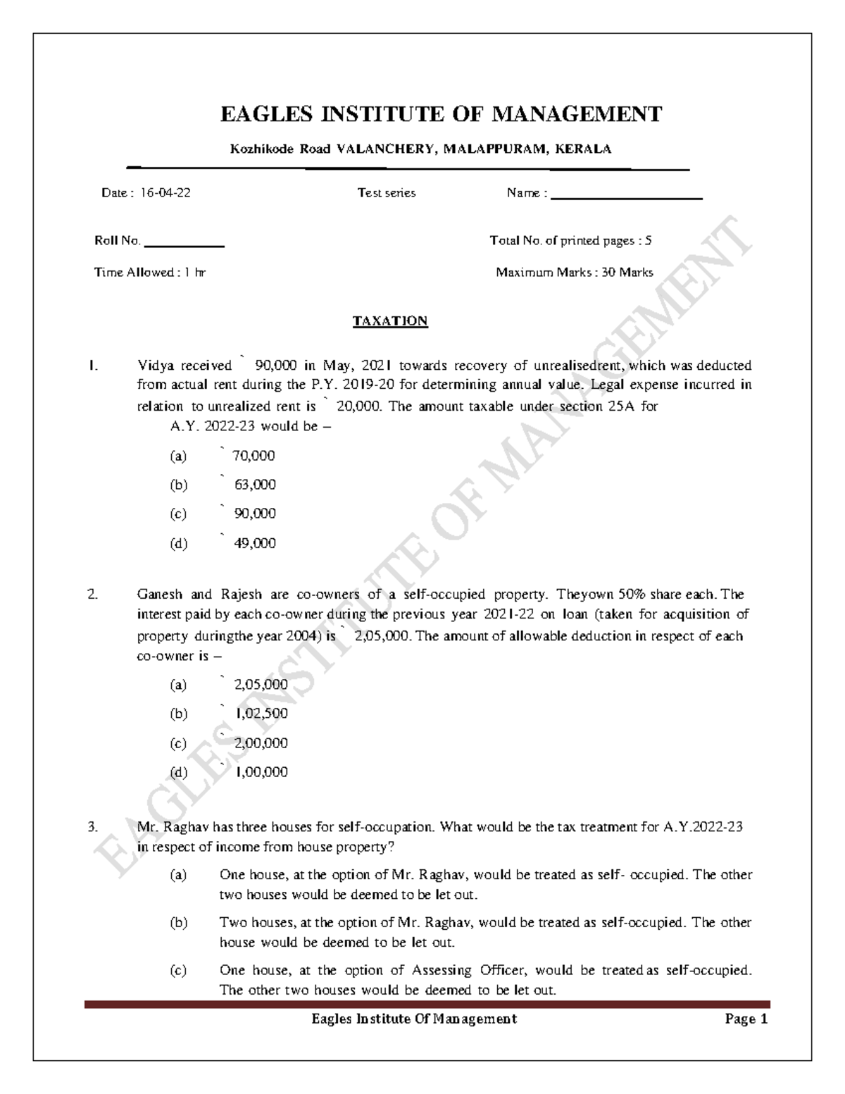 Pgbp - Tax on Profit or gain from business or profession - EAGLES ...