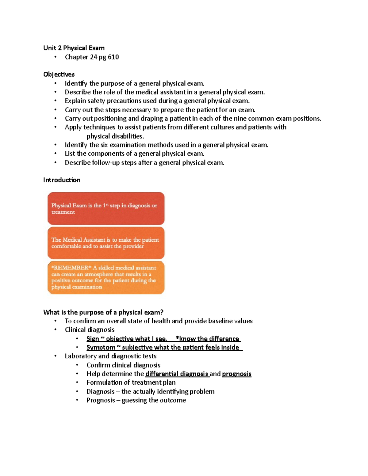 Unit 2 Physical Exam - Unit 2 Physical Exam - Chapter 24 pg 610 ...