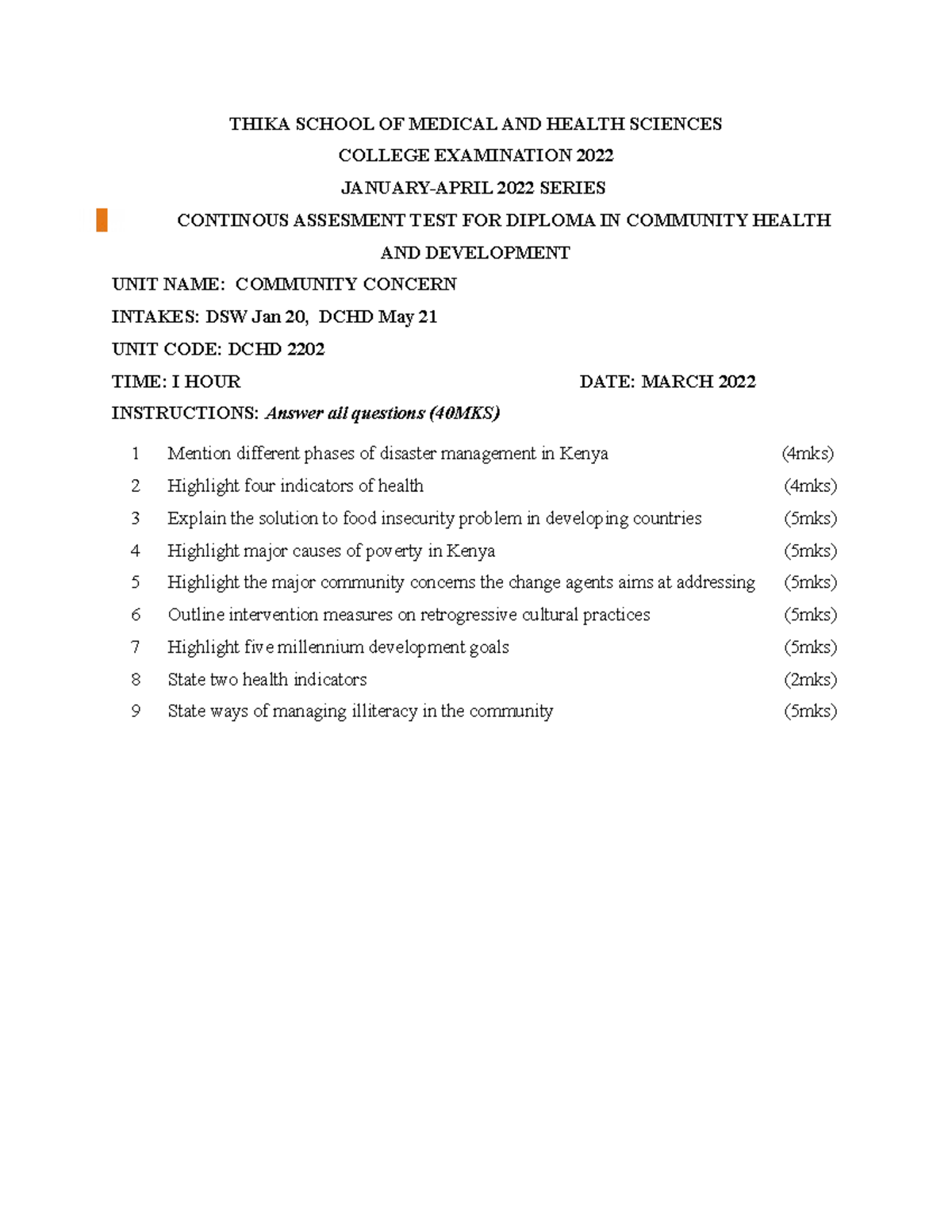 Community concern - Notes - Community Development and Social work - Studocu