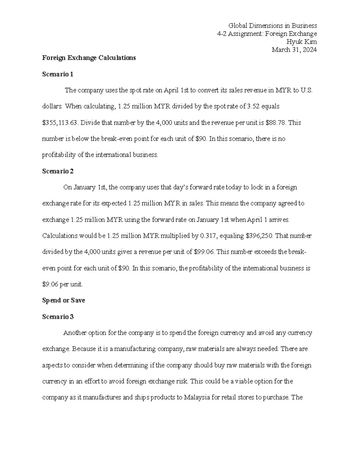 4-2 assignment SNHU GLOBAL DIMENSIONS IN BUSINESS INT 220 2024/2025 ...