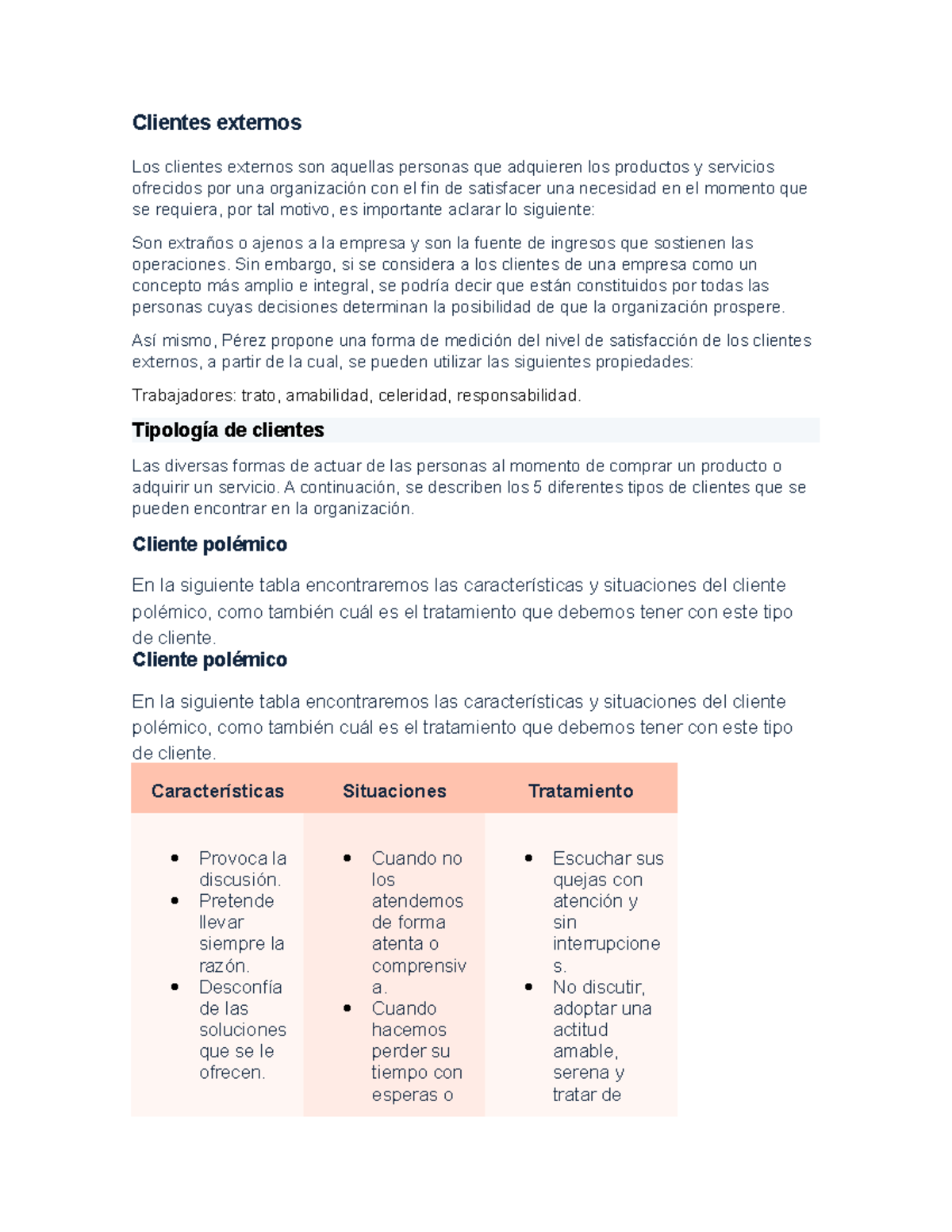 Cliente externo - Clientes externos Los clientes externos son aquellas ...