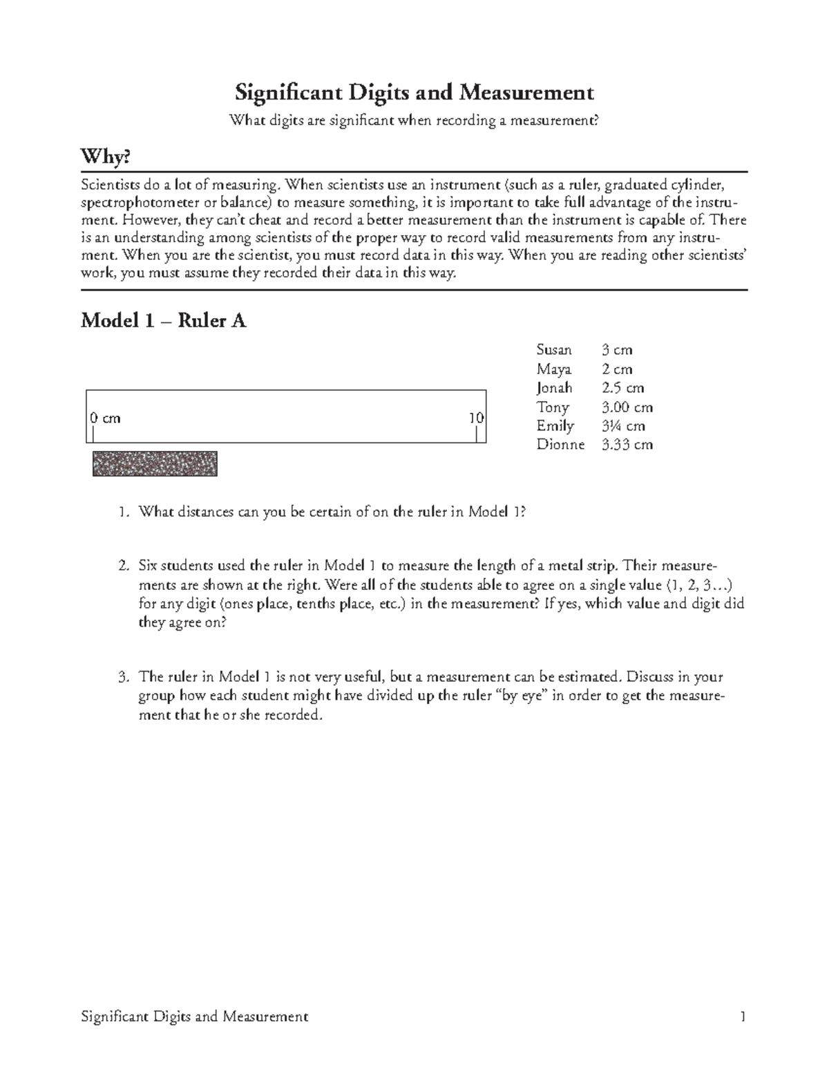 5 Significant Digits and Measurement-S - Studocu