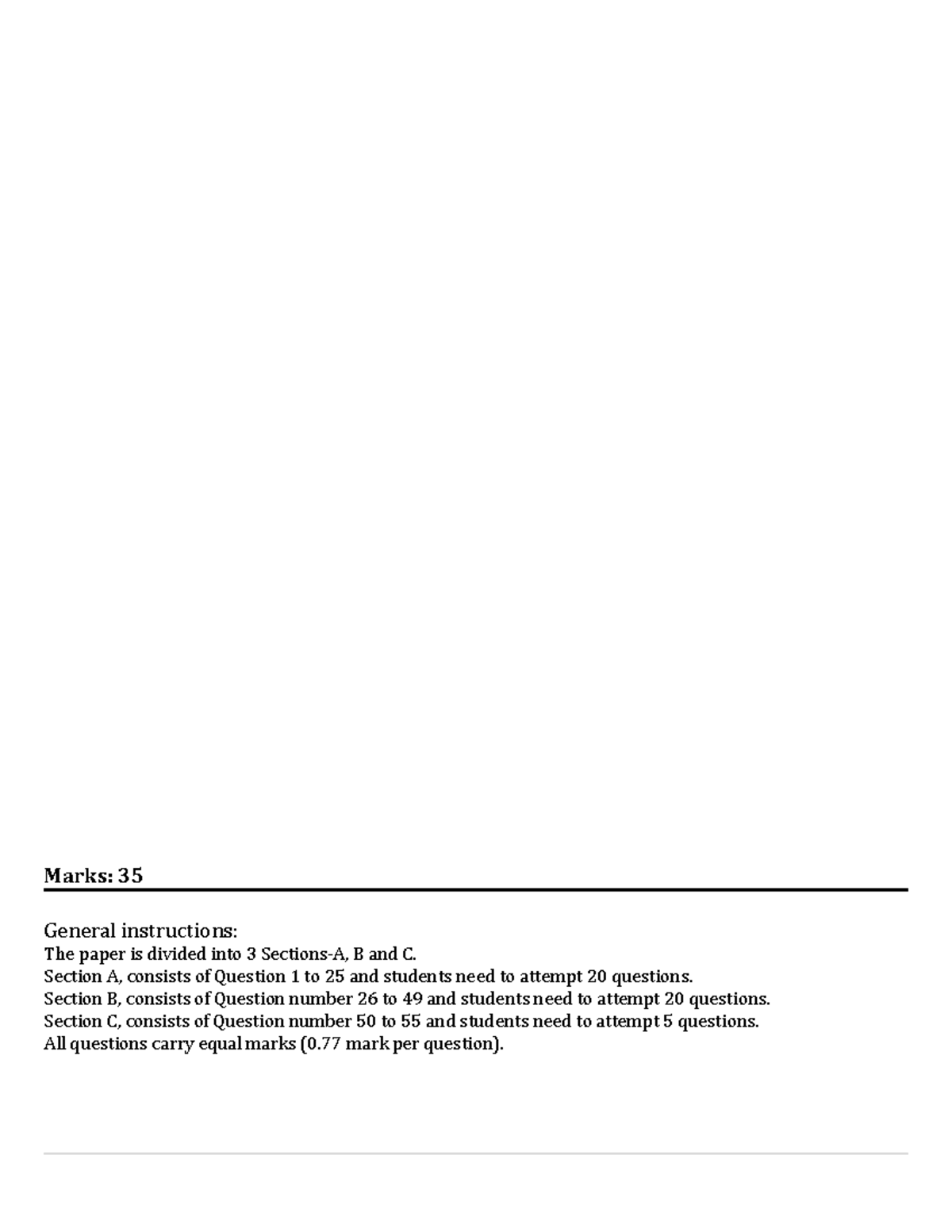 Computer Science - Marks: 35 General instructions: The paper is divided ...