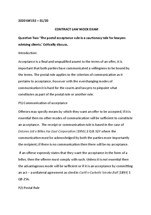 Sample answers contracts - Contract Law Case Study Problem Questions and Answers Question Task ...