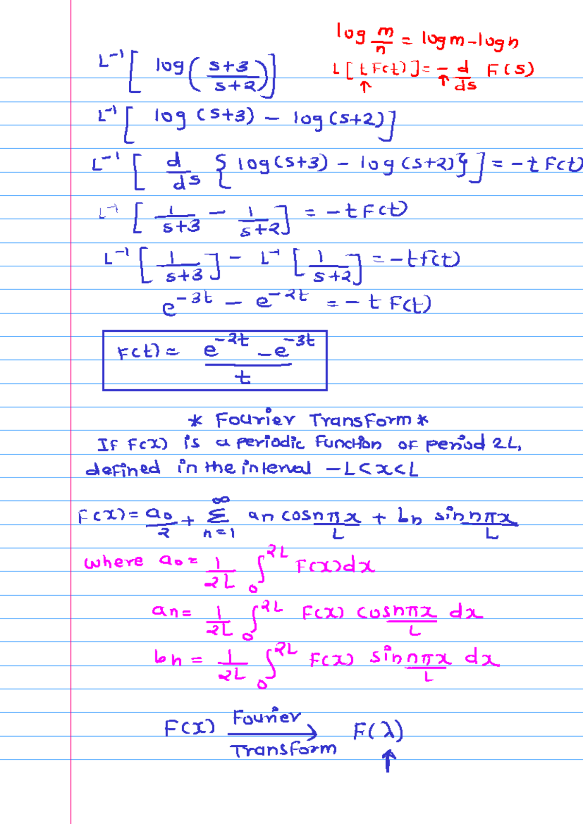 Fourier Transform Lec1 - Engineering Mathematics -III - Studocu
