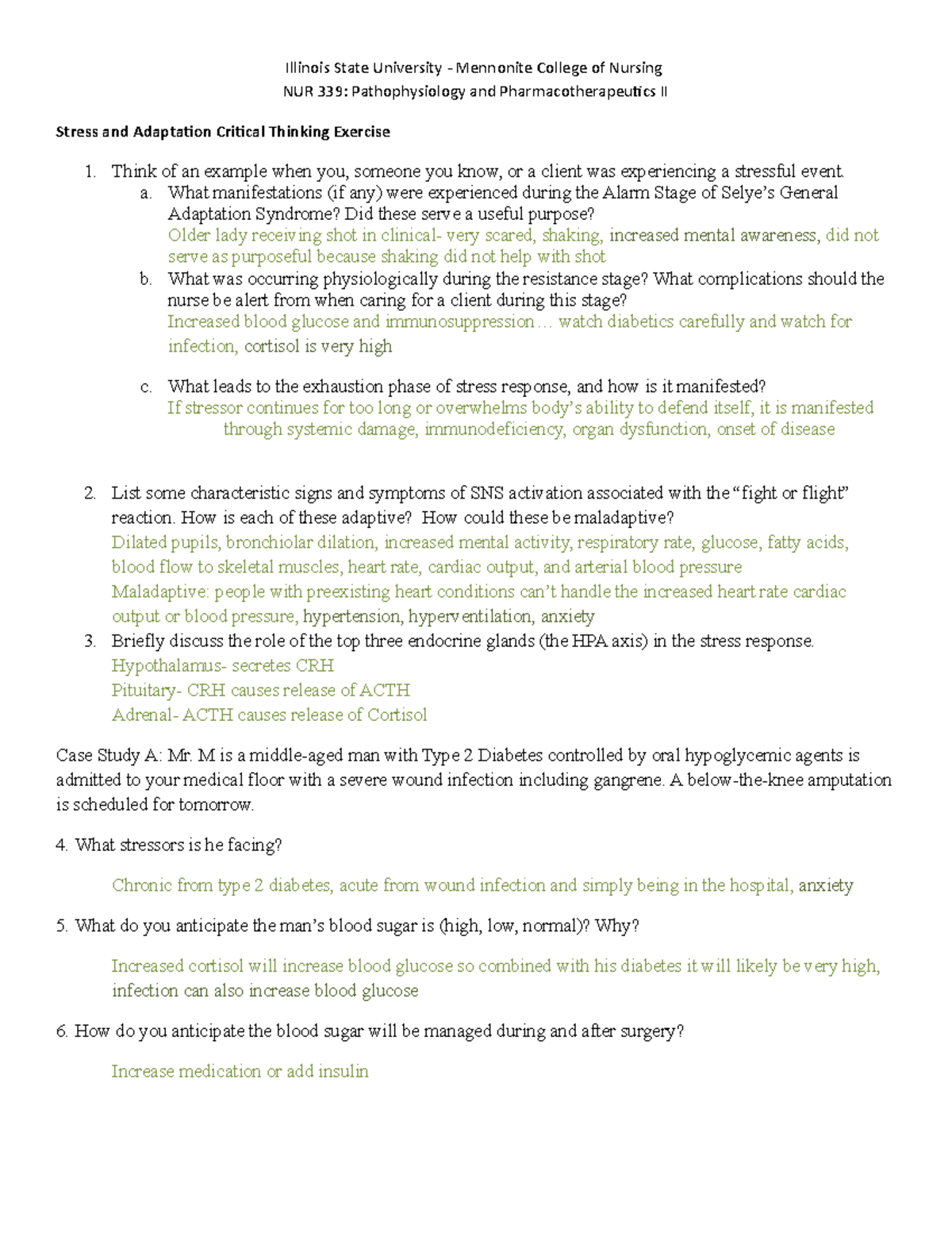 CTE 1 - cte 1 - Illinois State University - Mennonite College of ...