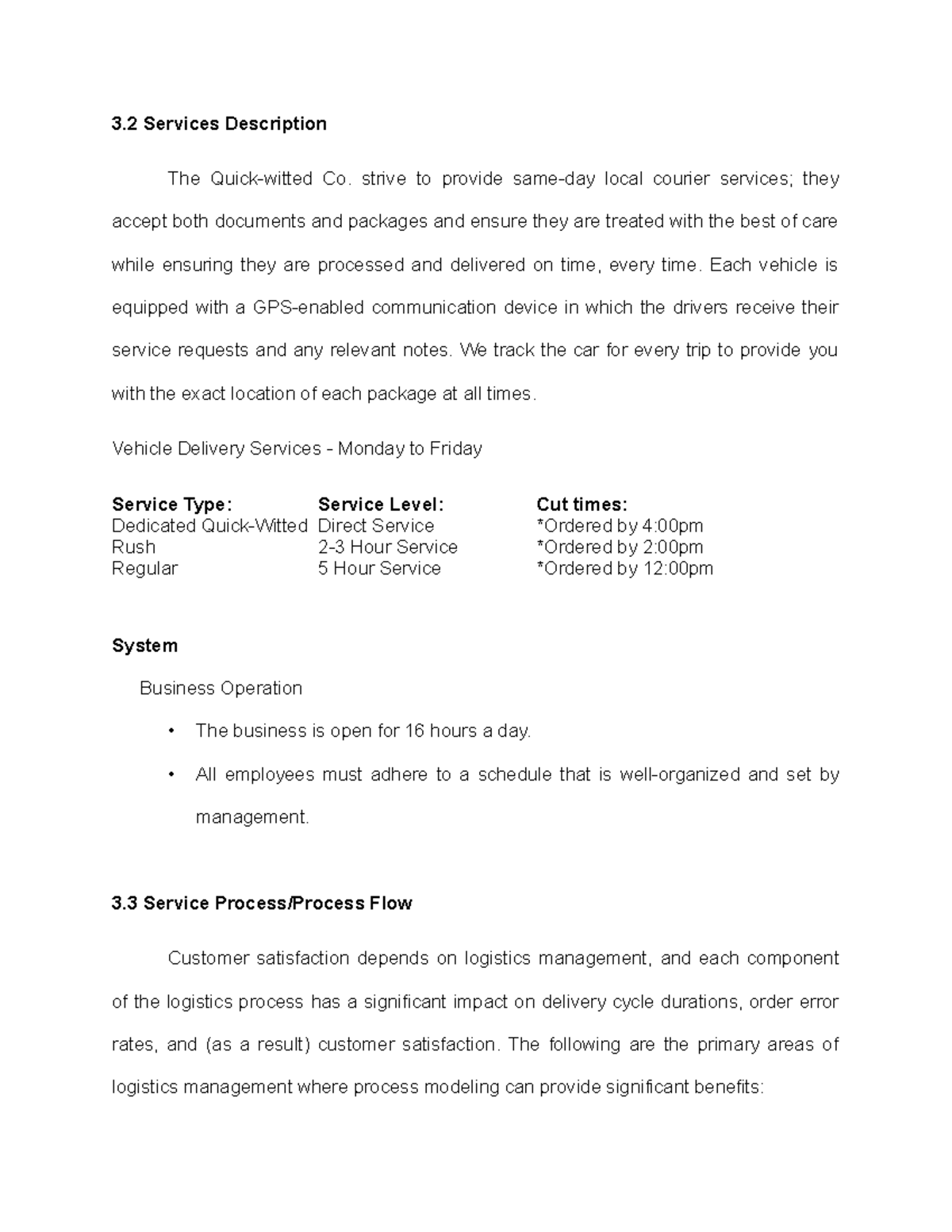 Services Description, servicess process & flow chart - JPL Life and His ...