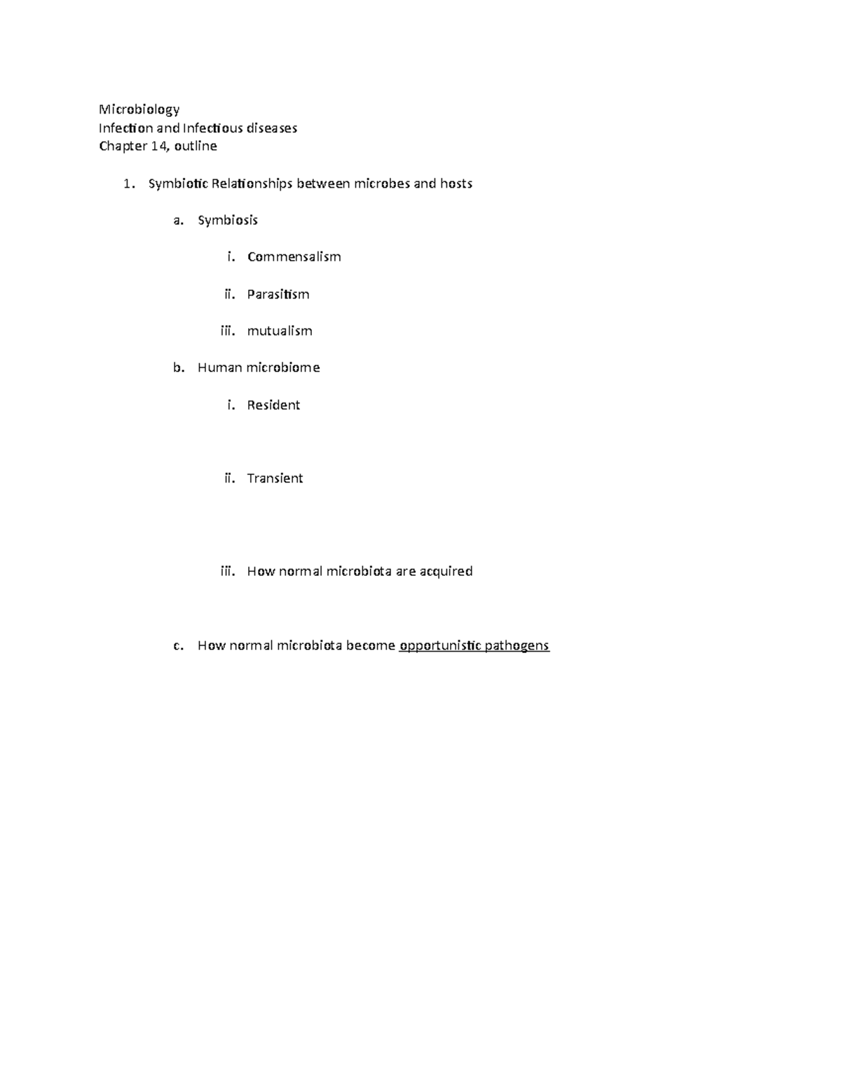 Bauman 14 infection infectiousdisase outline - MicrobiologyInfection ...