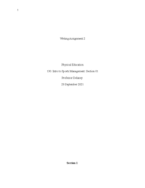 Sports MANG. Notes - SPORTS MANG. NOTES 8- CHAPTER 1 - HISTORY OF SPORT ...